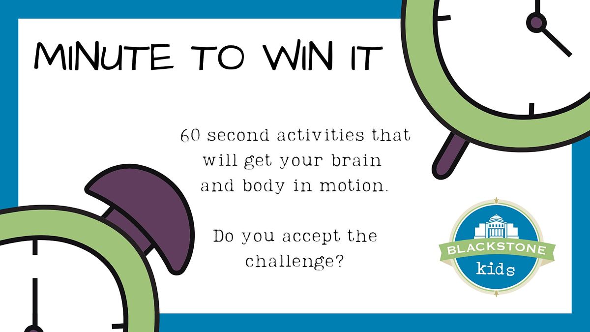 Minute to Win It Games for grades K-4 | James Blackstone Memorial ...