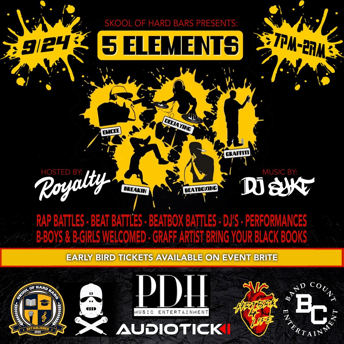 Skool Of Hard Bars: 5 Elements - Djs, Rap, Breakin, Beatbox, Graffiti ...