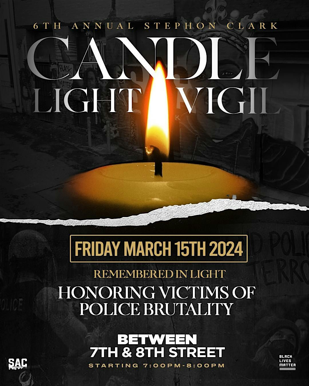 Stephon Clark Remembered In Light Candle Light Vigil at Improv Alley ...