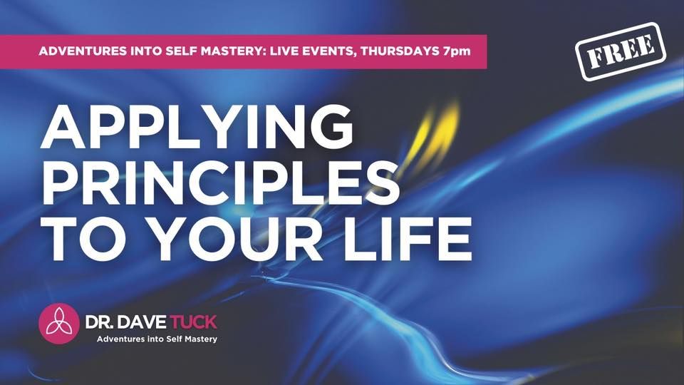 Applying principles to your life | online | July 29, 2022