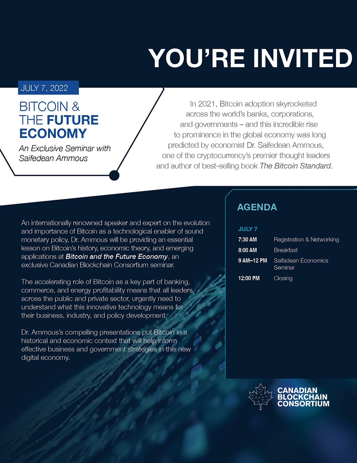 Bitcoin & the Future Economy. An Exclusive Seminar with Saifedean ...