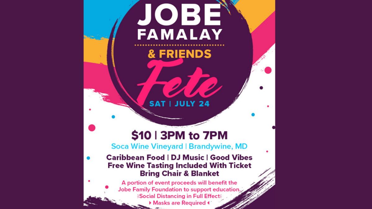 Jobe Family & Friends Fete at Soca Winery, Brandywine on 24th July, 2021