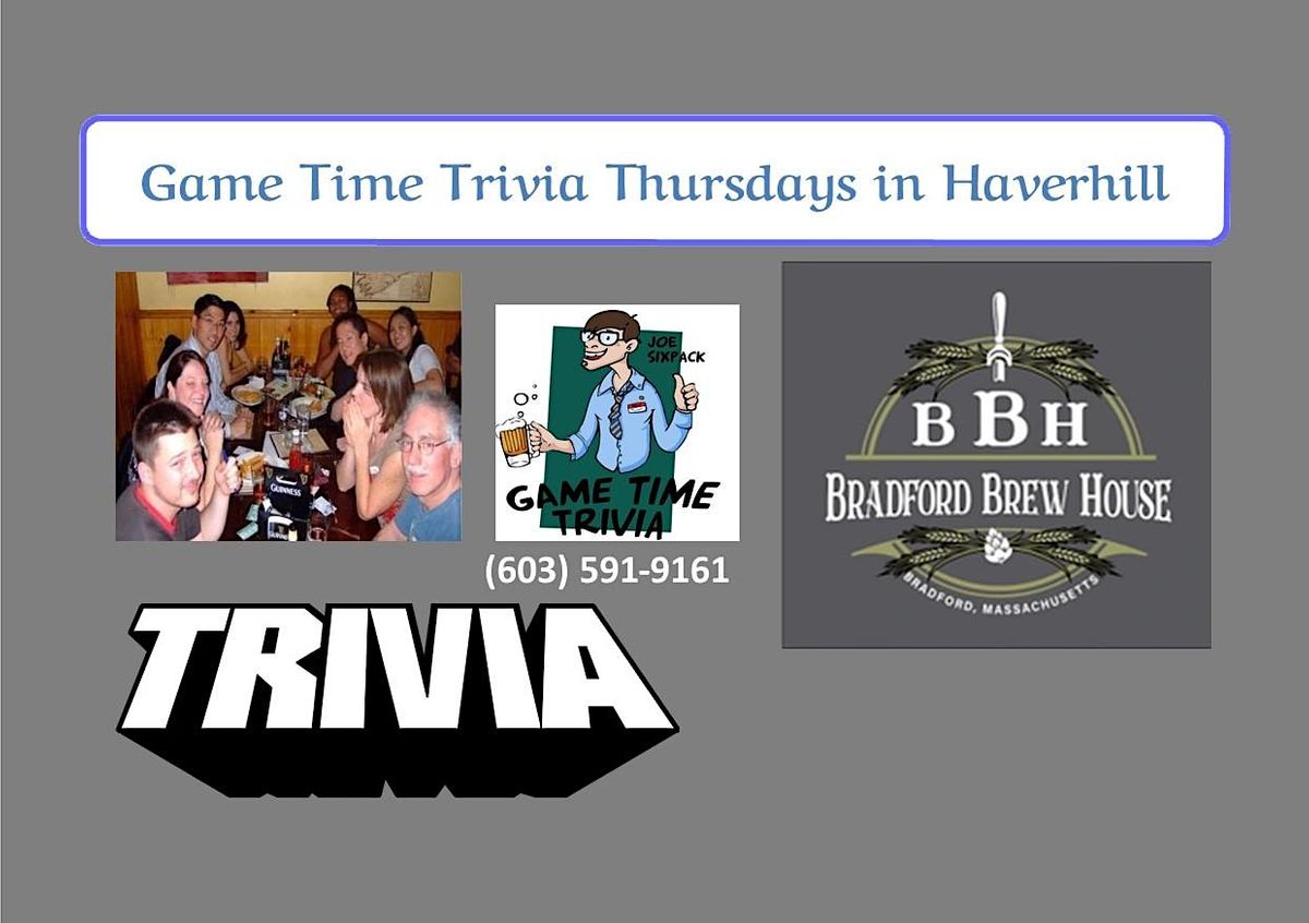 Game Time Trivia at Bradford Brew House at Bradford Brew House ...