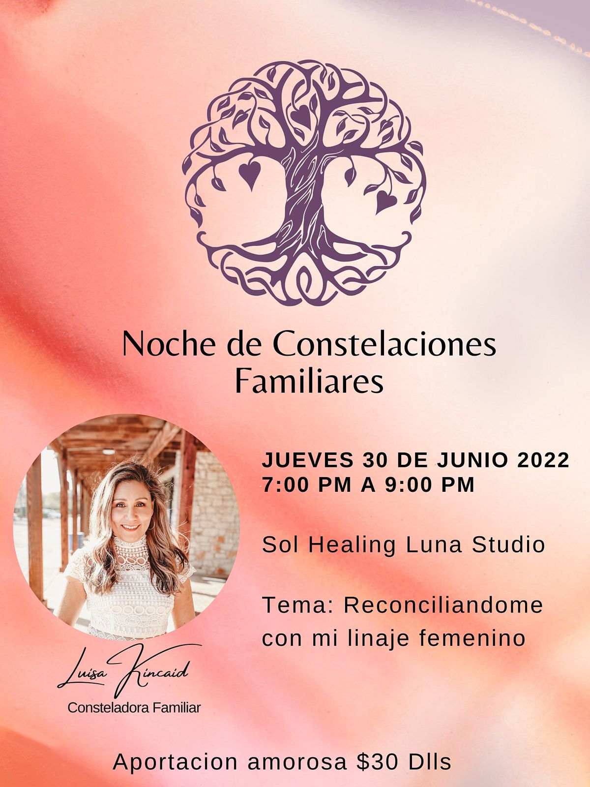 Noche De Constelaciones Familiares Reconciliandome Con Mi Linaje Femenino Sol Healing And 