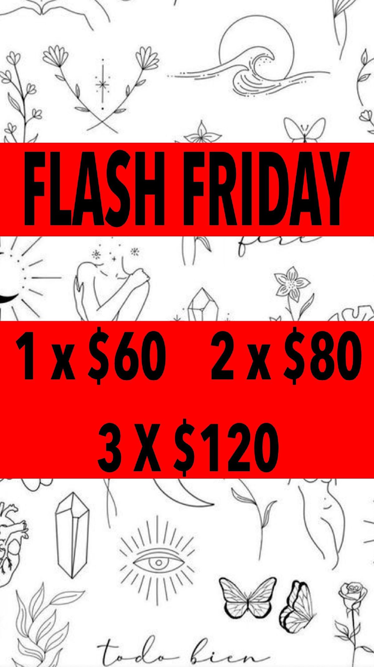 Flash Fridays Tattoo Special Deals and Prices | Moonlight Piercings ...