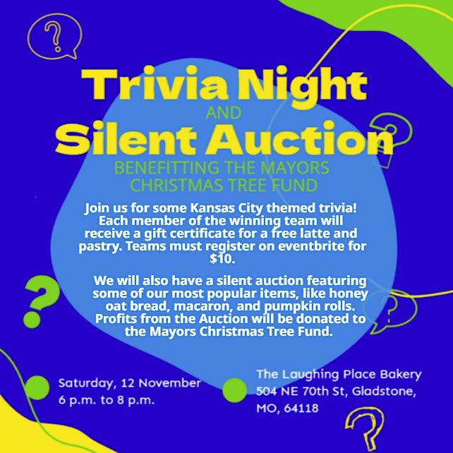 Trivia Night and Silent Auction at the Laughing Place Bakery | The ...
