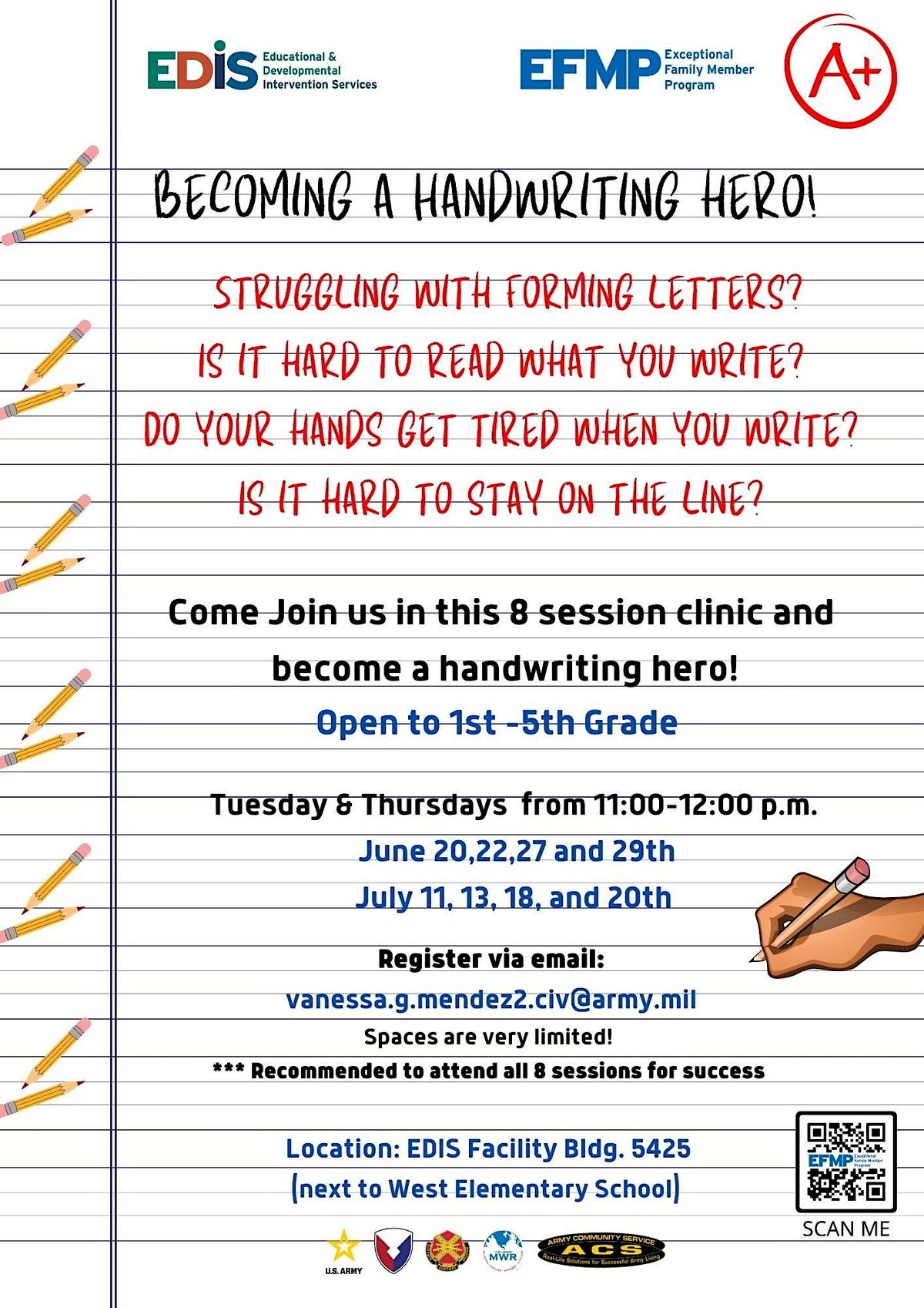 Becoming a Handwriting Hero! at Camp Humphreys, Pyeongtaek-si on 11th ...