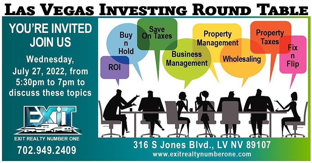 Las Vegas Investing Round Table | EXIT Realty Number One, Las Vegas, NV ...