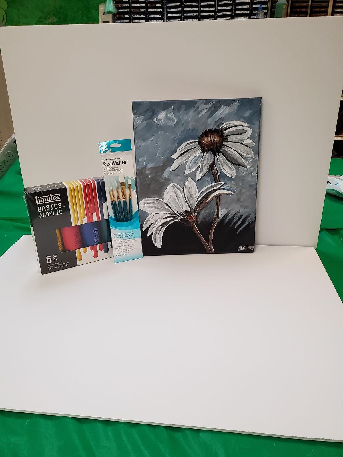 Stormy Daisy Acrylic Painting - Hilo at HouseMart Ben Franklin Crafts ...