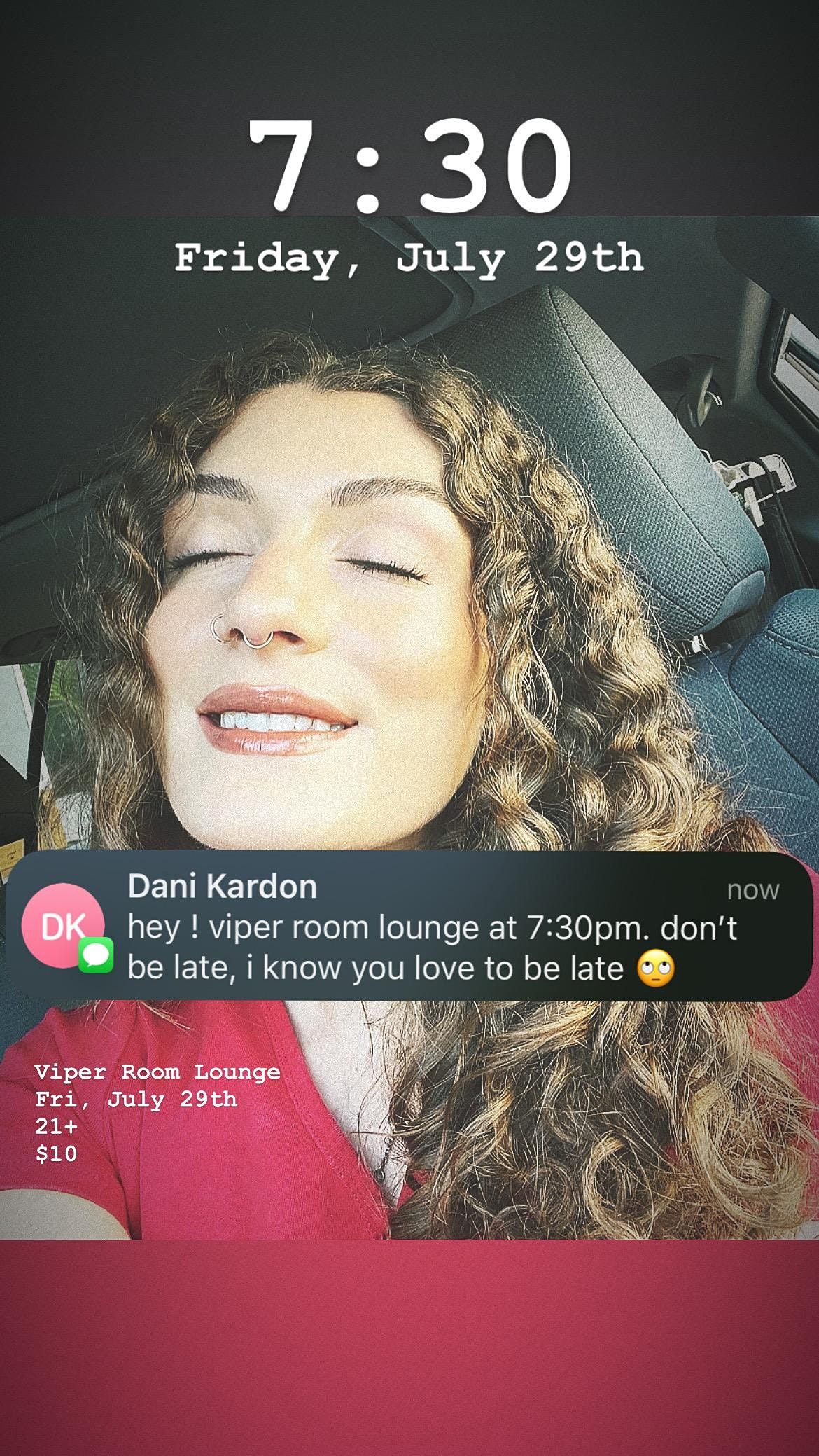 Dani Kardon at the Viper Room Lounge 21+ at The Viper Room, West ...