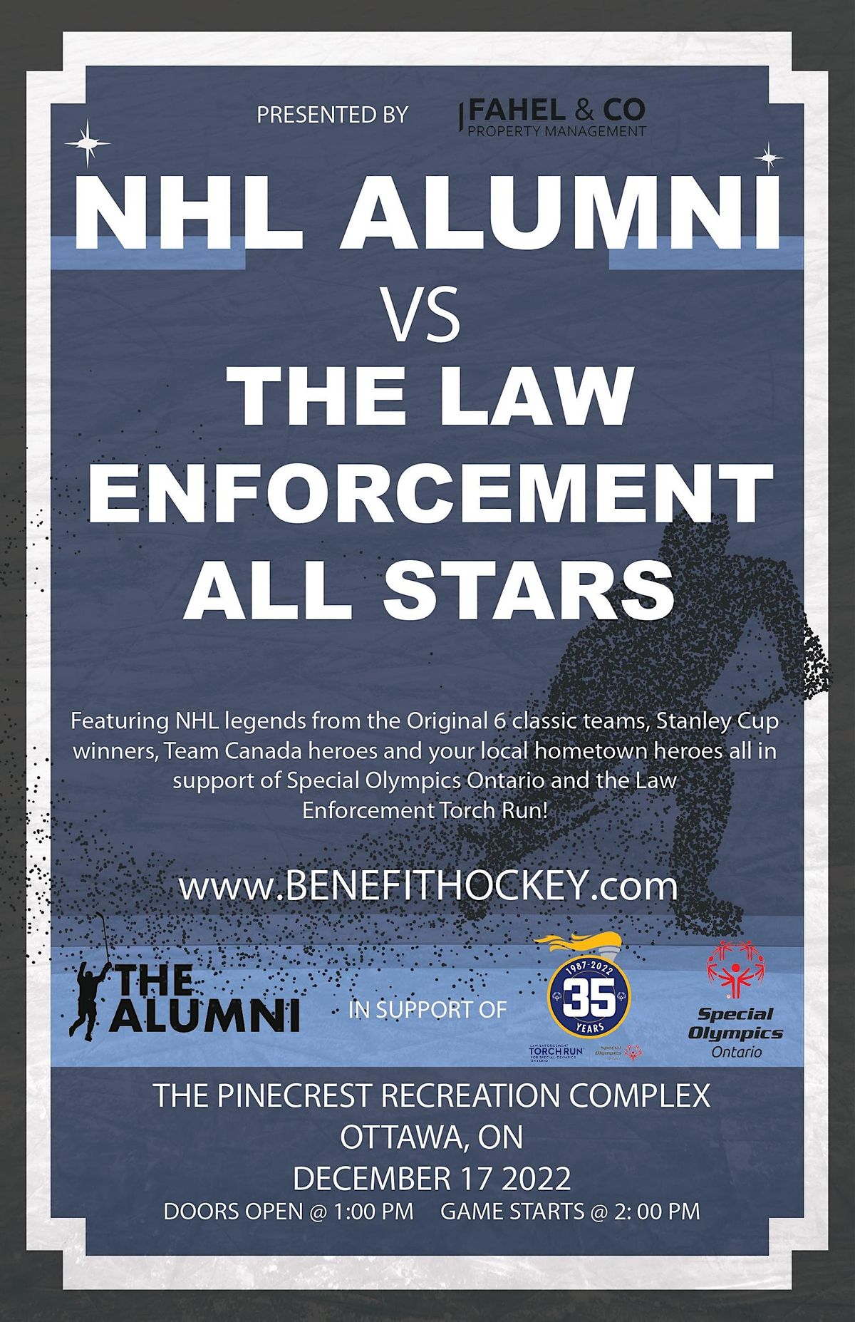 Ottawa NHL Alumni Hockey Game 2022 | Pinecrest Recreation, Ottawa, ON ...