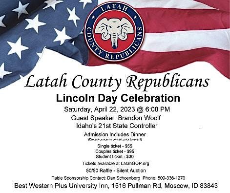 2023 Latah County Republicans Lincoln Dinner at Best Western University ...
