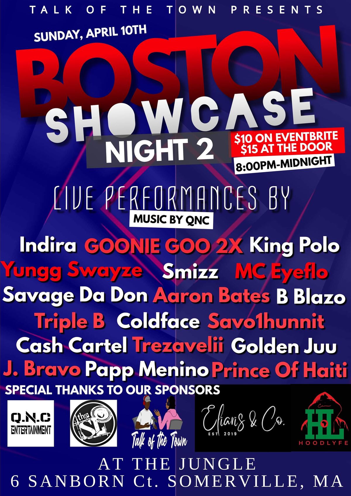 Boston Showcase: Night 2 | The Jungle, Somerville, MA | April 10, 2022