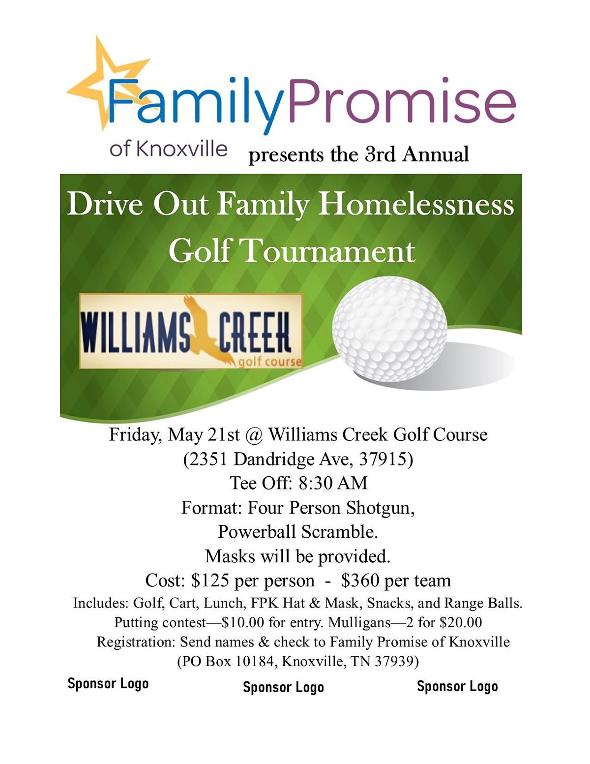 Family Promise of Knoxville: Drive Out Family Homelessness Golf ...