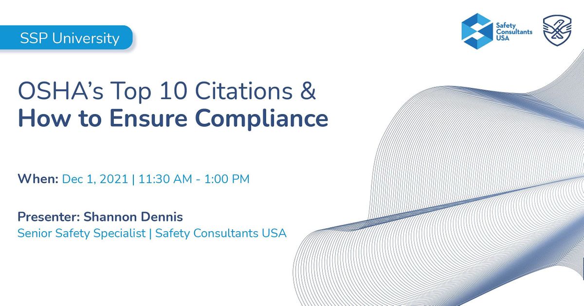 OSHAs Top 10 Citations and How to Ensure Compliance | Online | December ...
