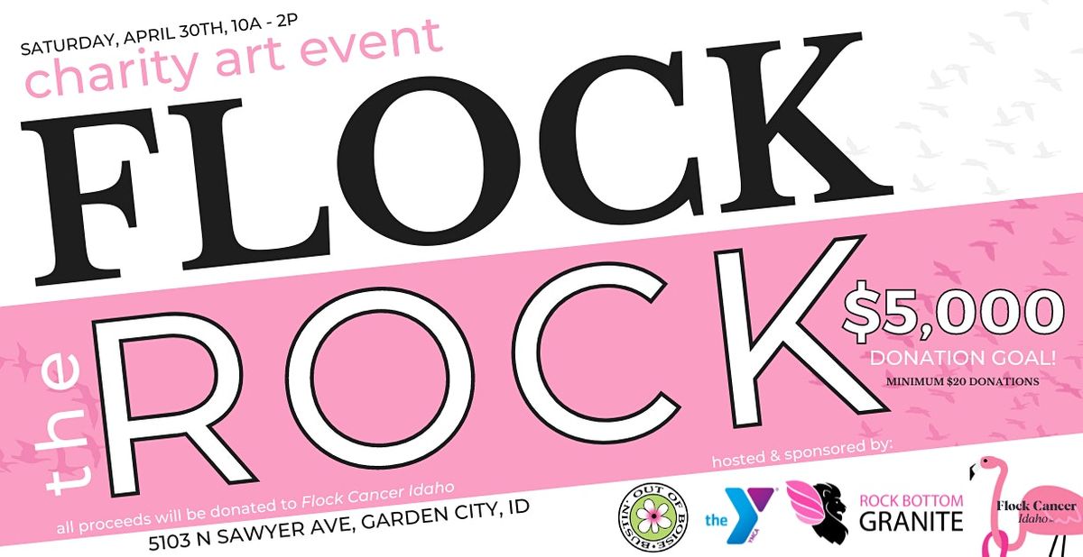 Flock the Rock - Charity Cancer Art Event | Rock Bottom Granite, Garden ...