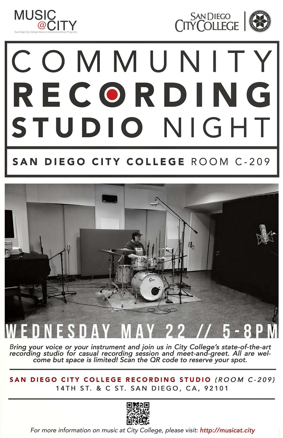 Community Recording Studio Night at SD City College - Chicanx/Latinx ...