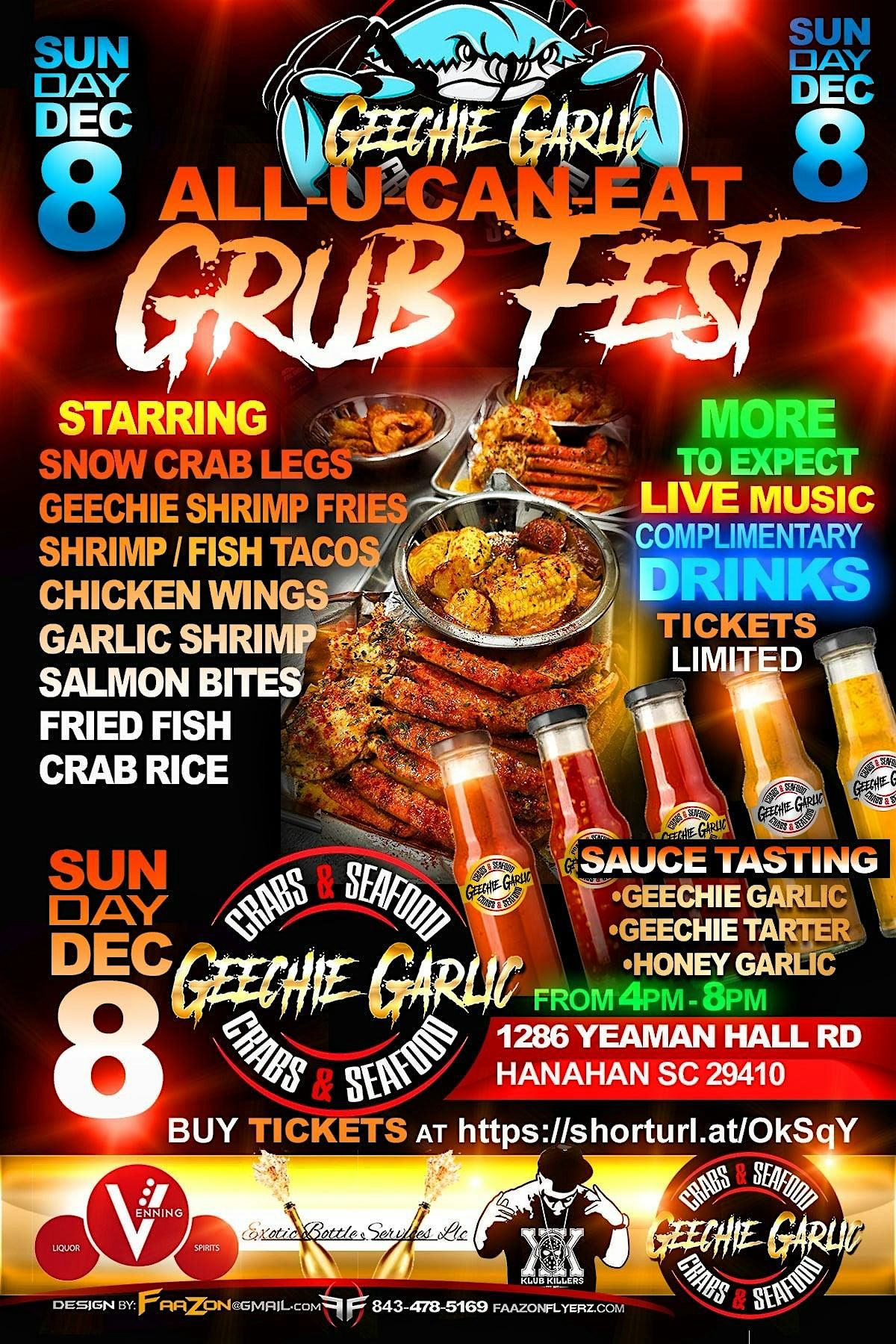 "Geechie Garlic” ALL YOU CAN EAT Grub-Fest | 1286 Yeamans Hall Rd ...