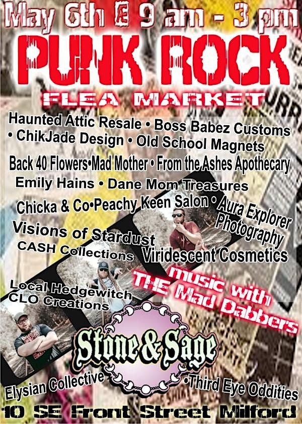 Punk Rock Flea Market at Stone and Sage at 10 S E Front St, Milford on 6th May, 2023