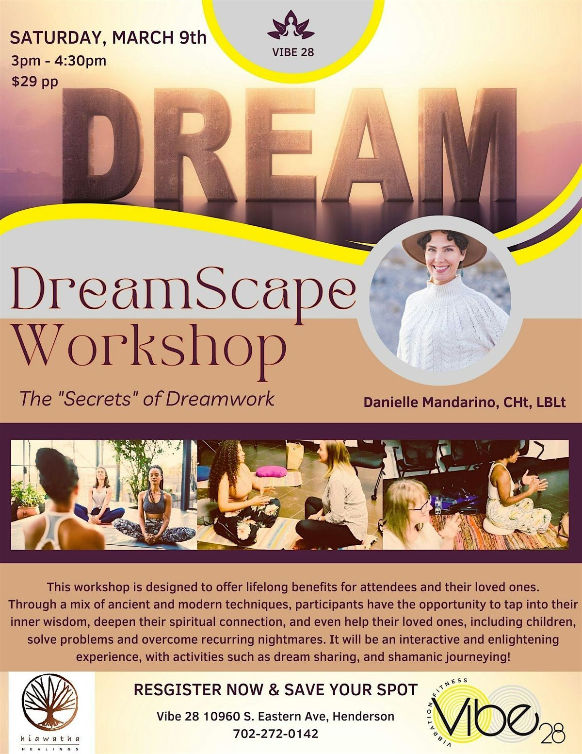 DREAMSCAPE WORKSHOP at Vibe 28, Henderson on 9th March, 2024