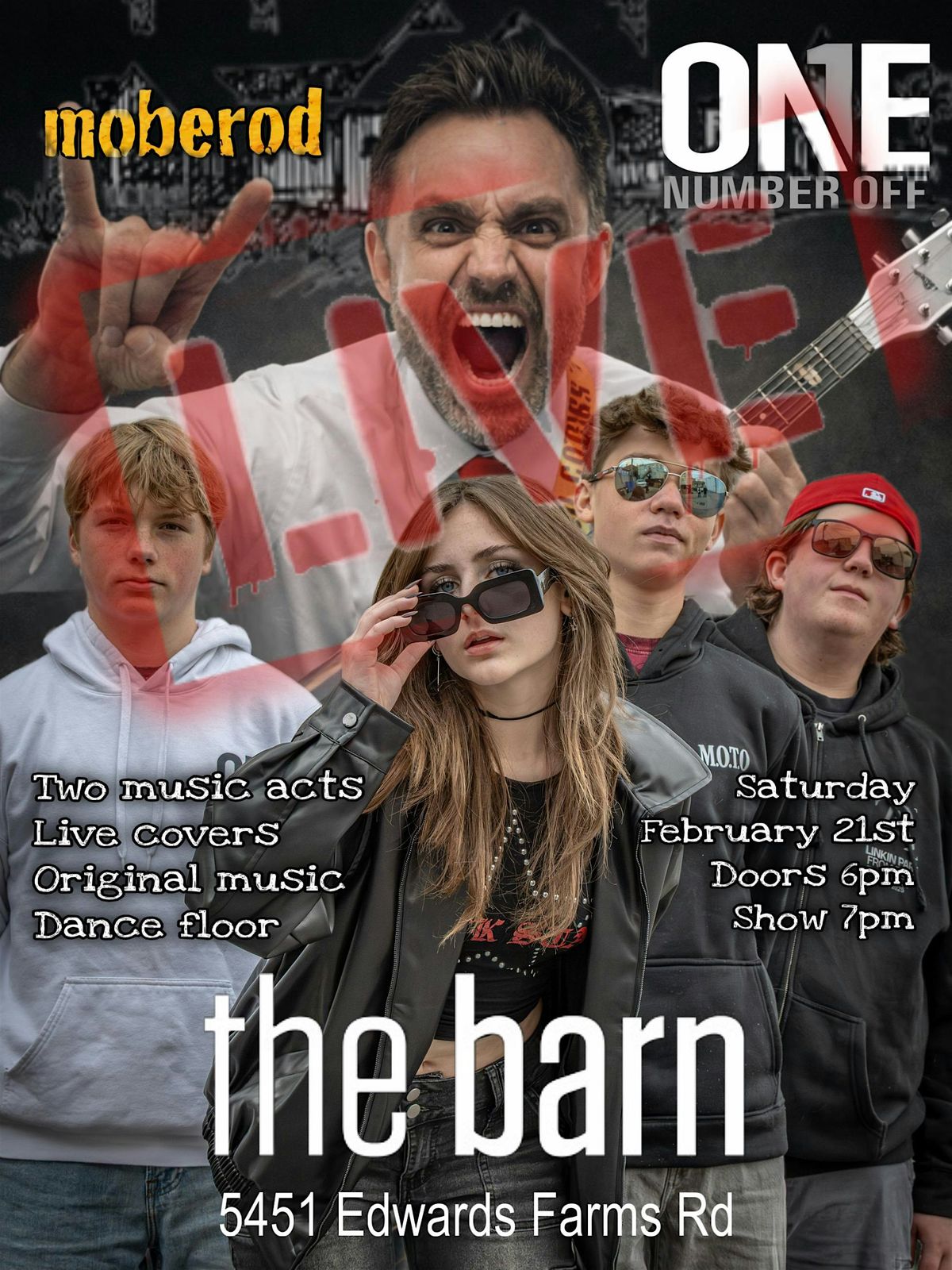 The Barn on Edwards Farms Rd presents: moberod & One Number Off - LIVE ...