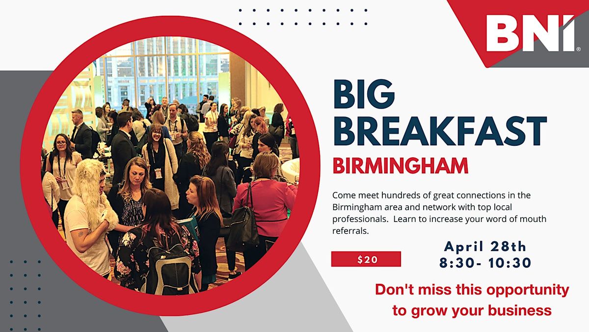 Biggest Networking Event of the Year- BNI Big Breakfast | Grand ...