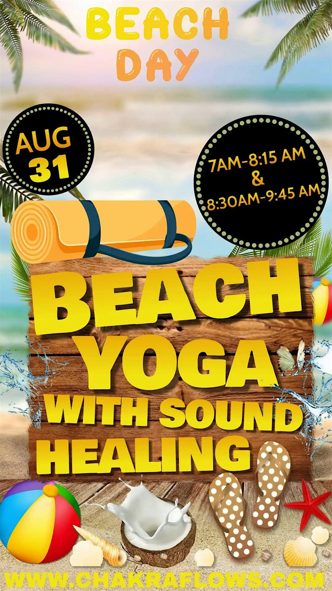 Beach Yoga With Sound Healing (7am-8:15am) at Coconuts on the Beach ...