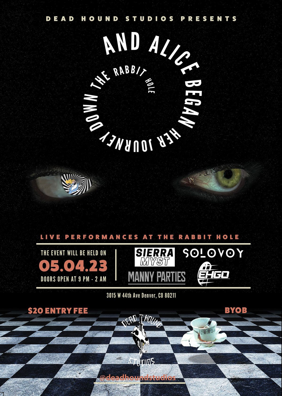 Down The Rabbit Hole at 3015 W 44th Ave, Denver on 4th May, 2023