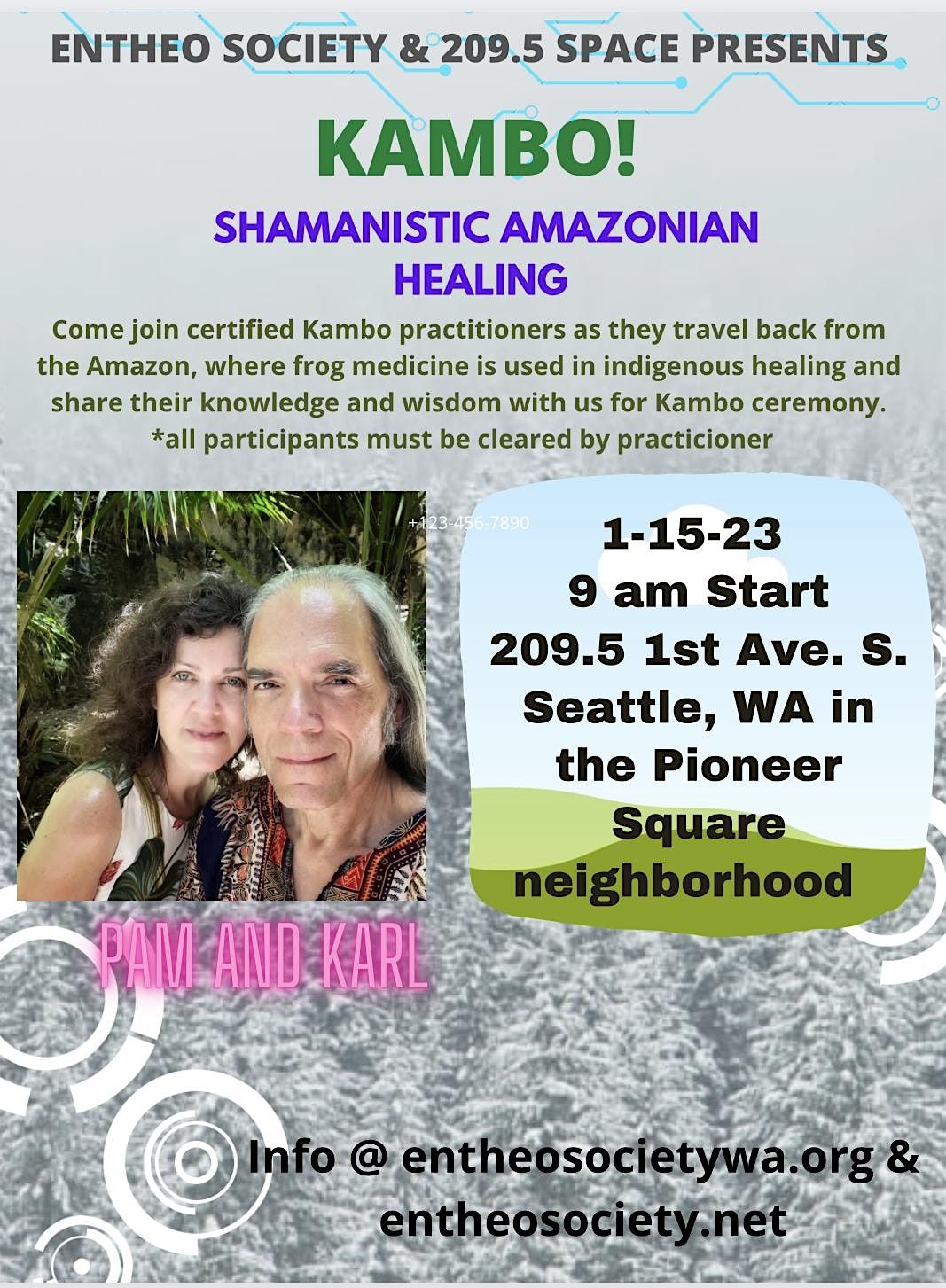 Kambo Medicine Ceremony | 209 1/2 1st Ave S, Seattle, WA | January 15, 2023