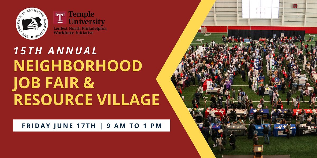 15th Annual Neighborhood Job Fair & Resource Village at Temple ...