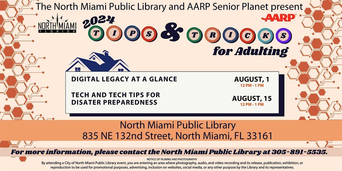 2024 Tips and Tricks for Adulting at North Miami Public Library on 1st ...