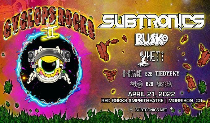 Subtronics Red Rocks | Red Rocks Amphitheater, Morrison, CO | April 21 ...