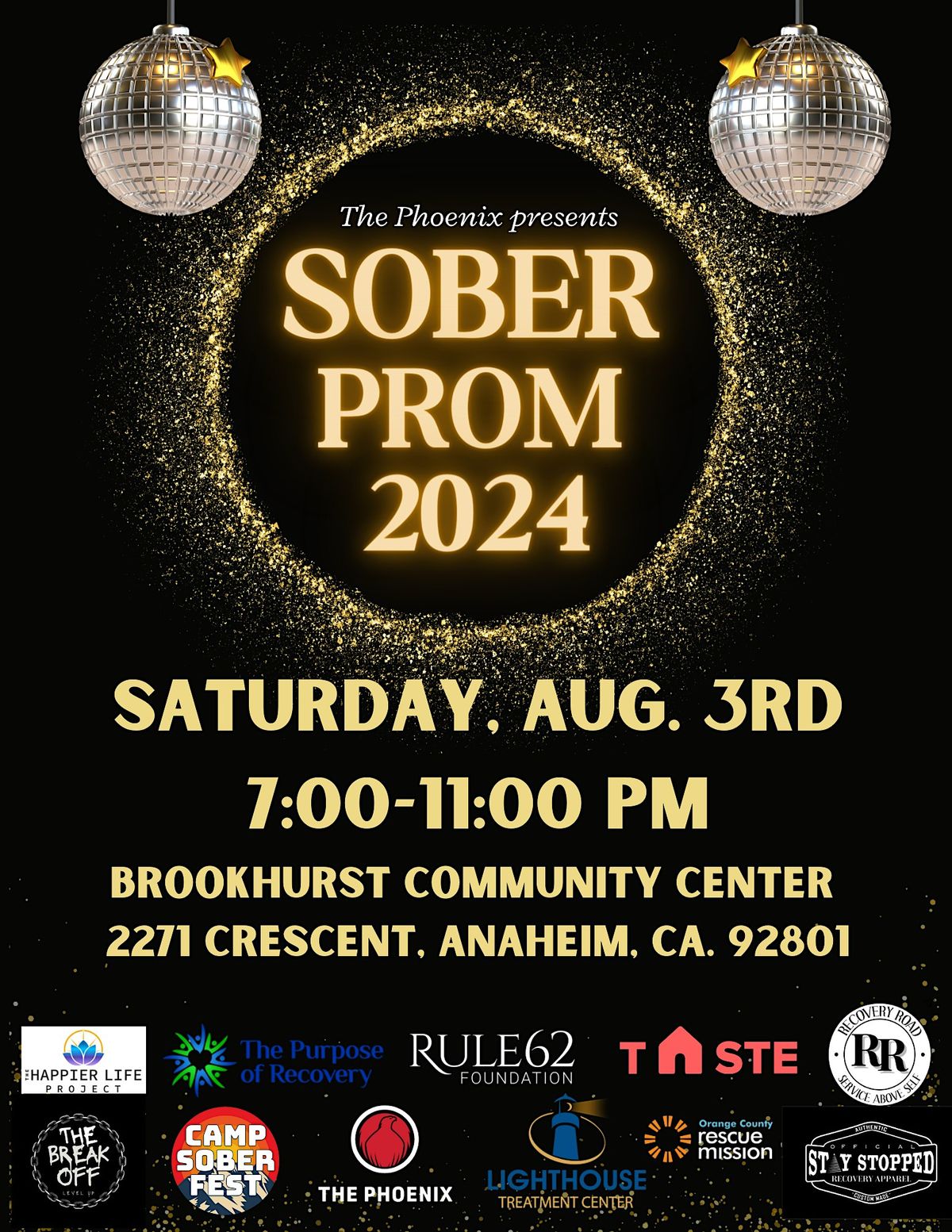 SOBER PROM 2024 at Brookhurst Community Center, Anaheim on 3rd August, 2024
