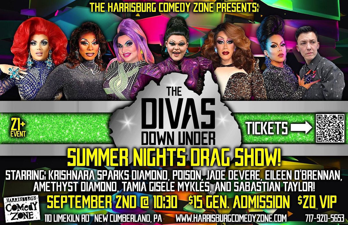 Divas Down Under Summer Nights Drag Show! | The Harrisburg Comedy Zone ...