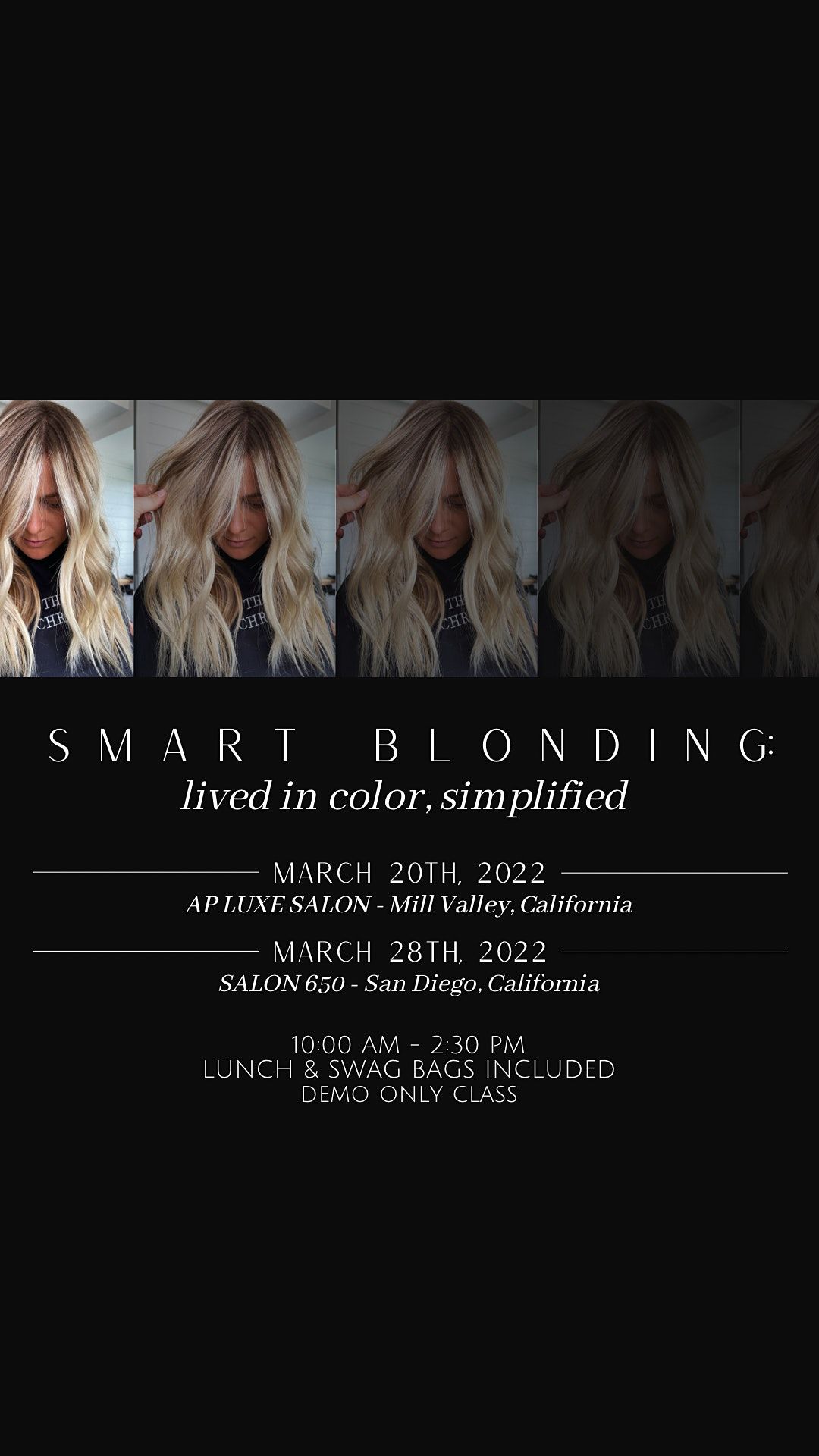 SMART BLONDING: Dallas, TX at Global Group Hairdressing, Dallas on 25th ...