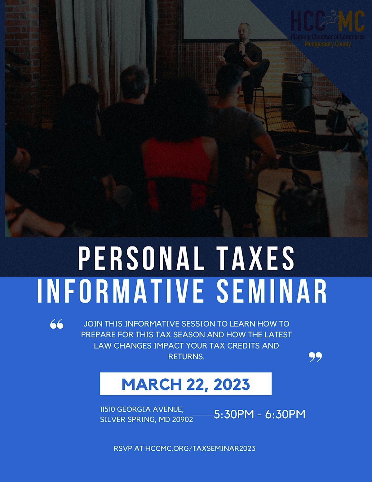 HCCMC Personal Tax Informative Session at 11510 Georgia Ave, Silver Spring on 22nd March, 2023