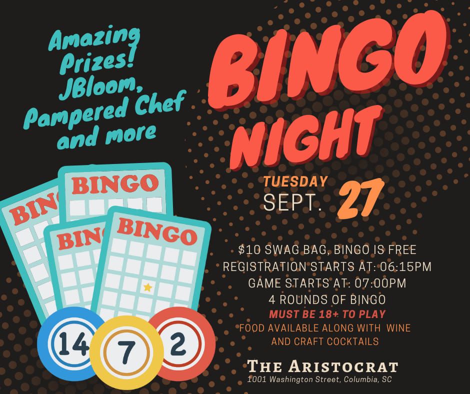 Bingo The Aristocrat Columbia SC September 27 2022 bingo-the-aristocrat-columbia-sc-september-27-2022