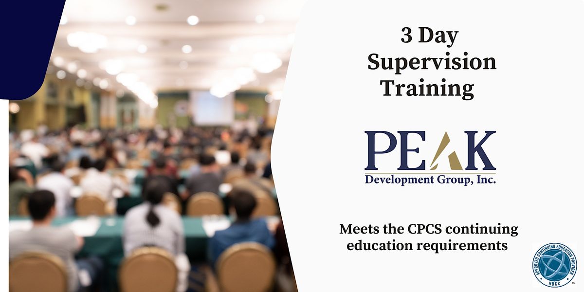 3-Day Supervision Training | Online | February 24 to February 26