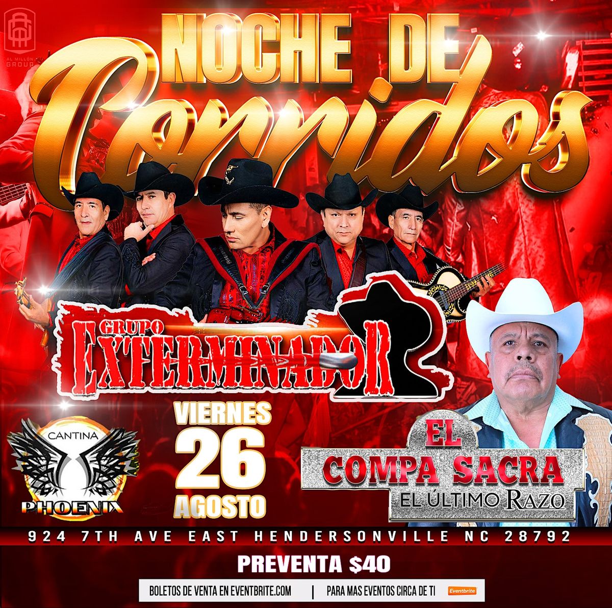Grupo Exterminador X Compa Sacra at Club Phoenix, Hendersonville on ...