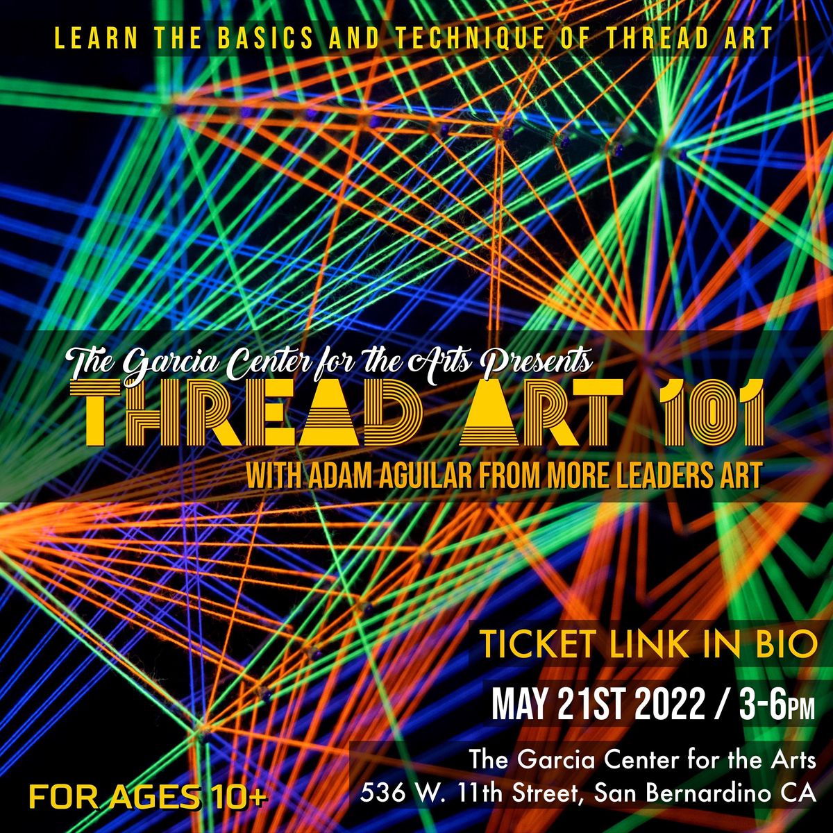 Introduction to Thread Art at The Garcia Center for the Arts, San ...