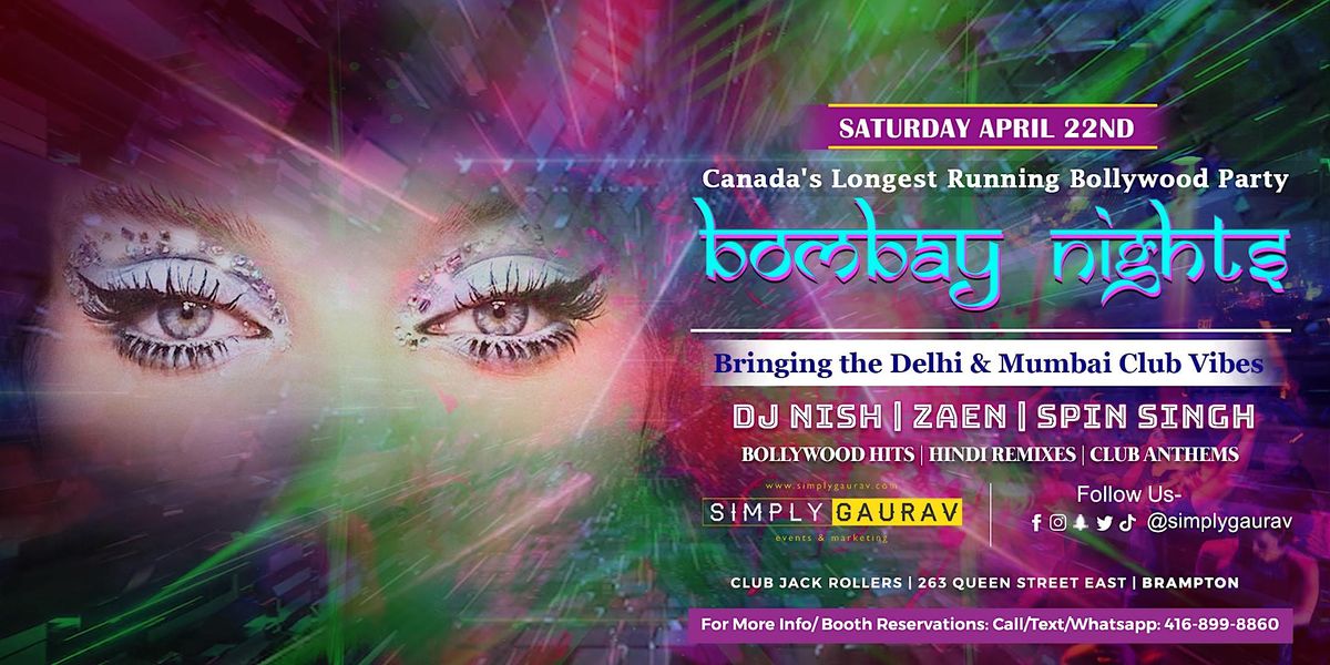 BOMBAY NIGHTS | Canadas Longest Running Bollywood | The Jack Rollers ...