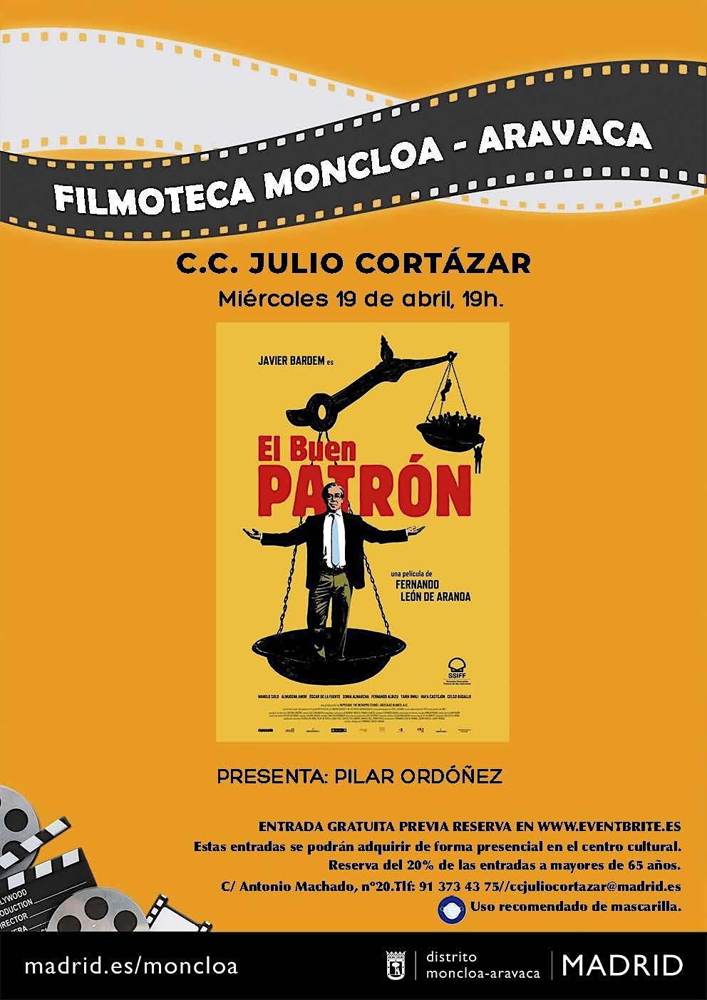 FILMOTECA JULIO CORTÁZAR. “El Buen patrón” Presenta PILAR ORDOÑEZ at ...