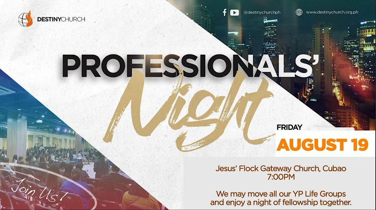 Destiny Professionals Night Aug 2022 | Jesus Flock Gateway Church ...