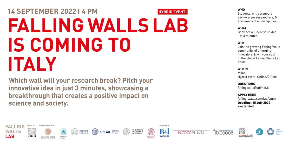 Falling Walls Lab Italy 2022 | Auditorium G. Martinotti, Milano, LO ...