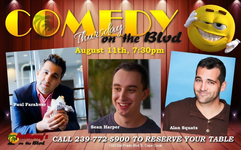 Paul Farahvar, Sean Harper, Alan Squats | Anthony's on the BLVD, Cape Coral, FL | August 11, 2022