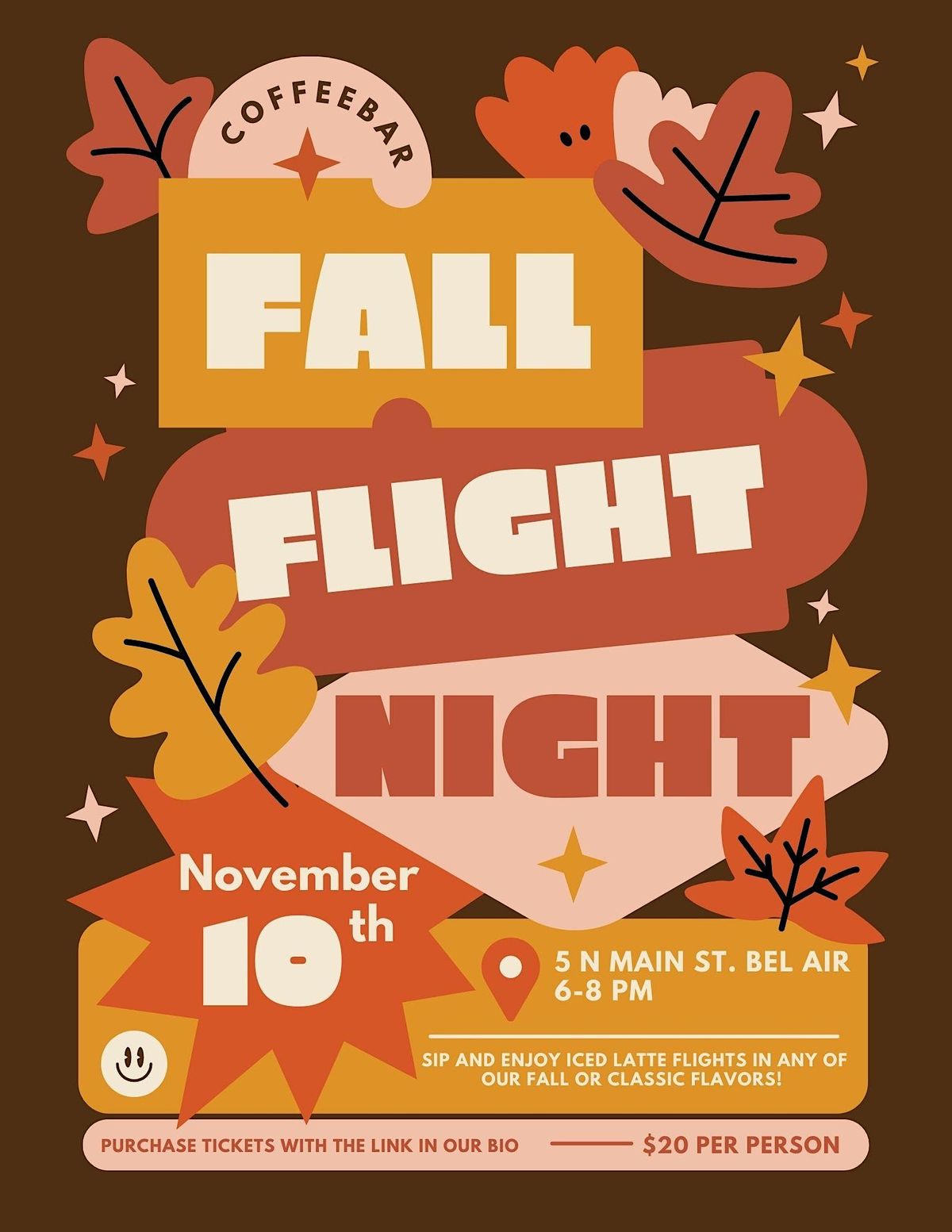 Fall Flight Night @ CoffeeBar Bel Air Nov. 8th | 5 N Main St, Bel Air ...