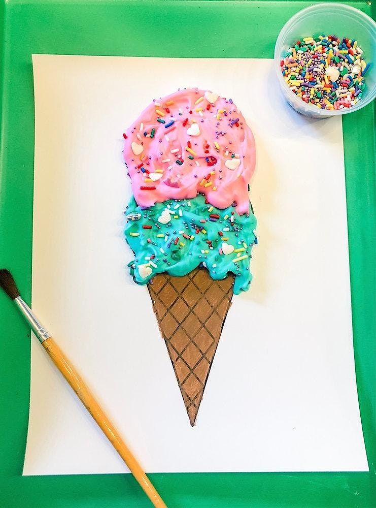 Puffy Paint Ice Cream Cone| Hailee Waddle, instructor at Paul Nigra ...