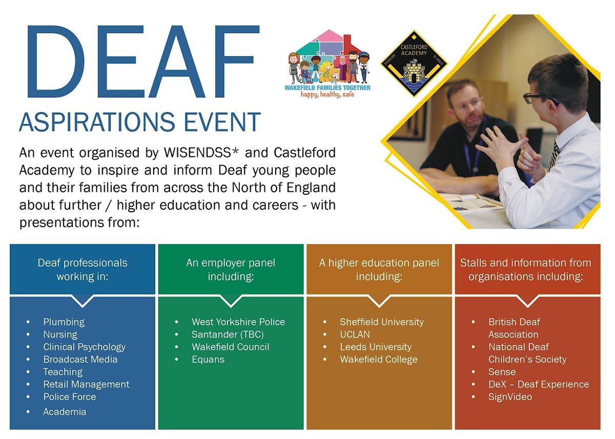 Deaf Aspirations Event 2023 at Castleford Academy on 8th March, 2023
