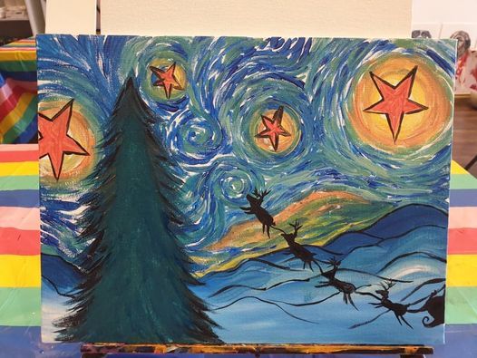 Paint & Sip at Essendon - Van Gough Christmas | 1099 Mt Alexander Rd ...