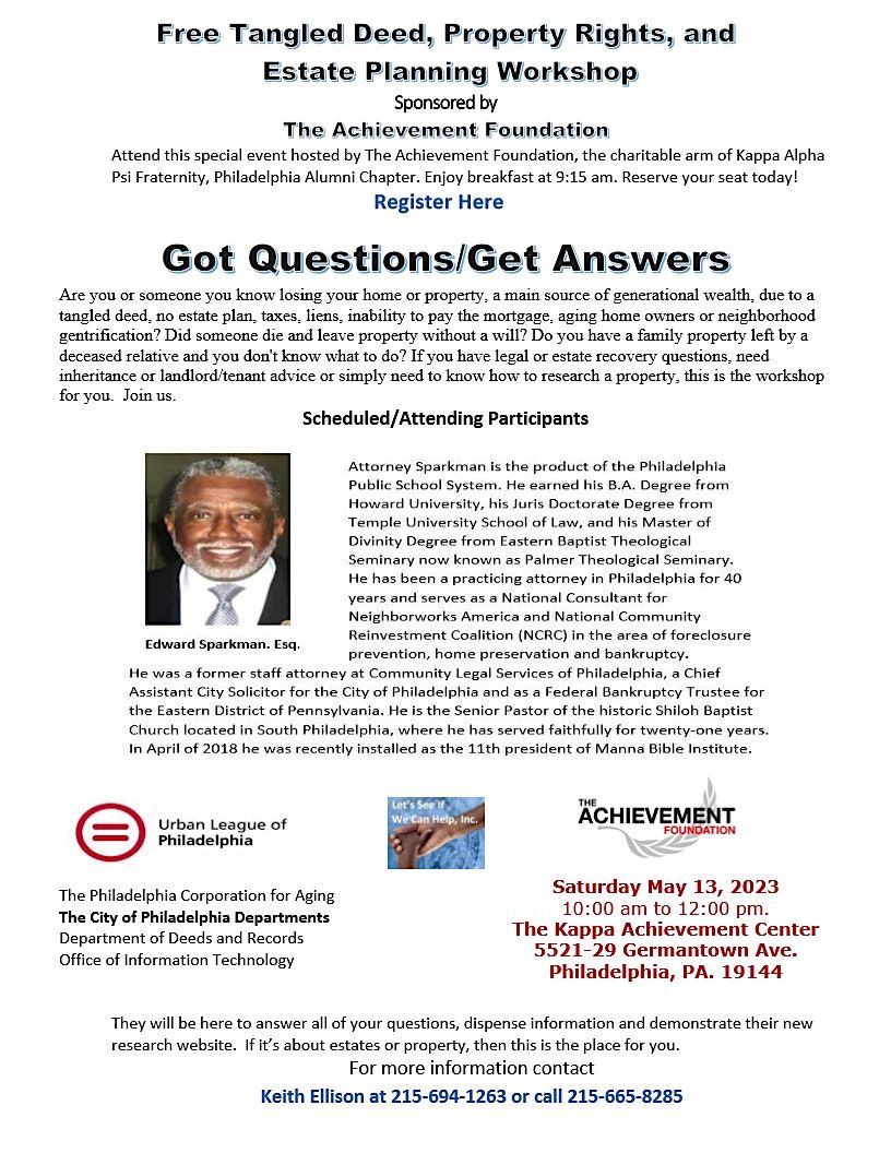 Tangled Deed, Property Rights and Estate Planning Workshop at The ...